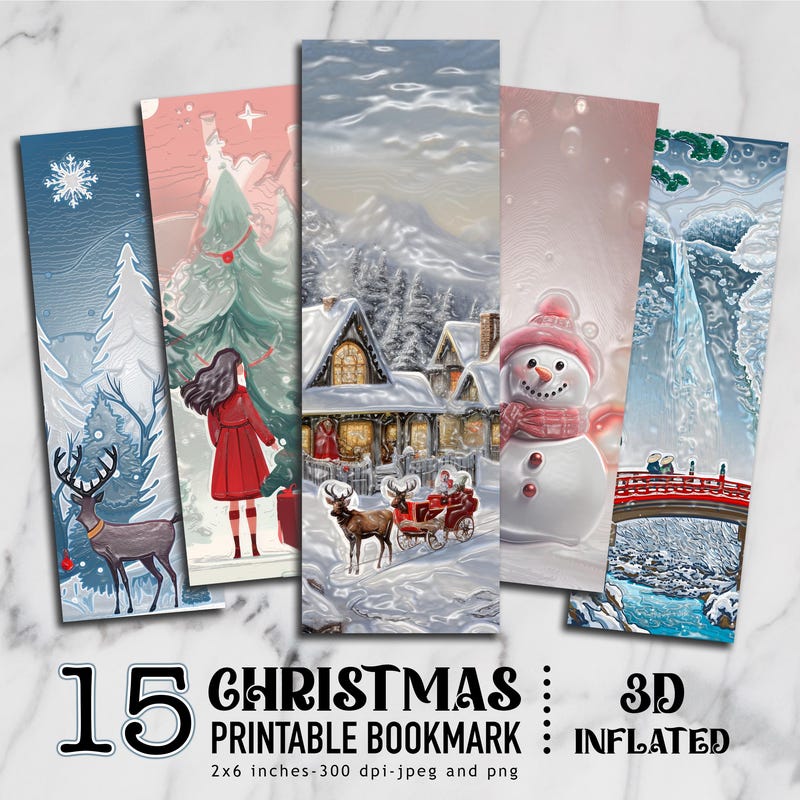 Christmas Bookmark - Etsy