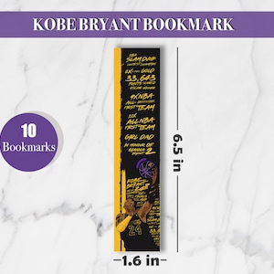 Black Mamba Mentality Bookmarks, Kobe Bryant, Basketball, NBA, Lakers ...