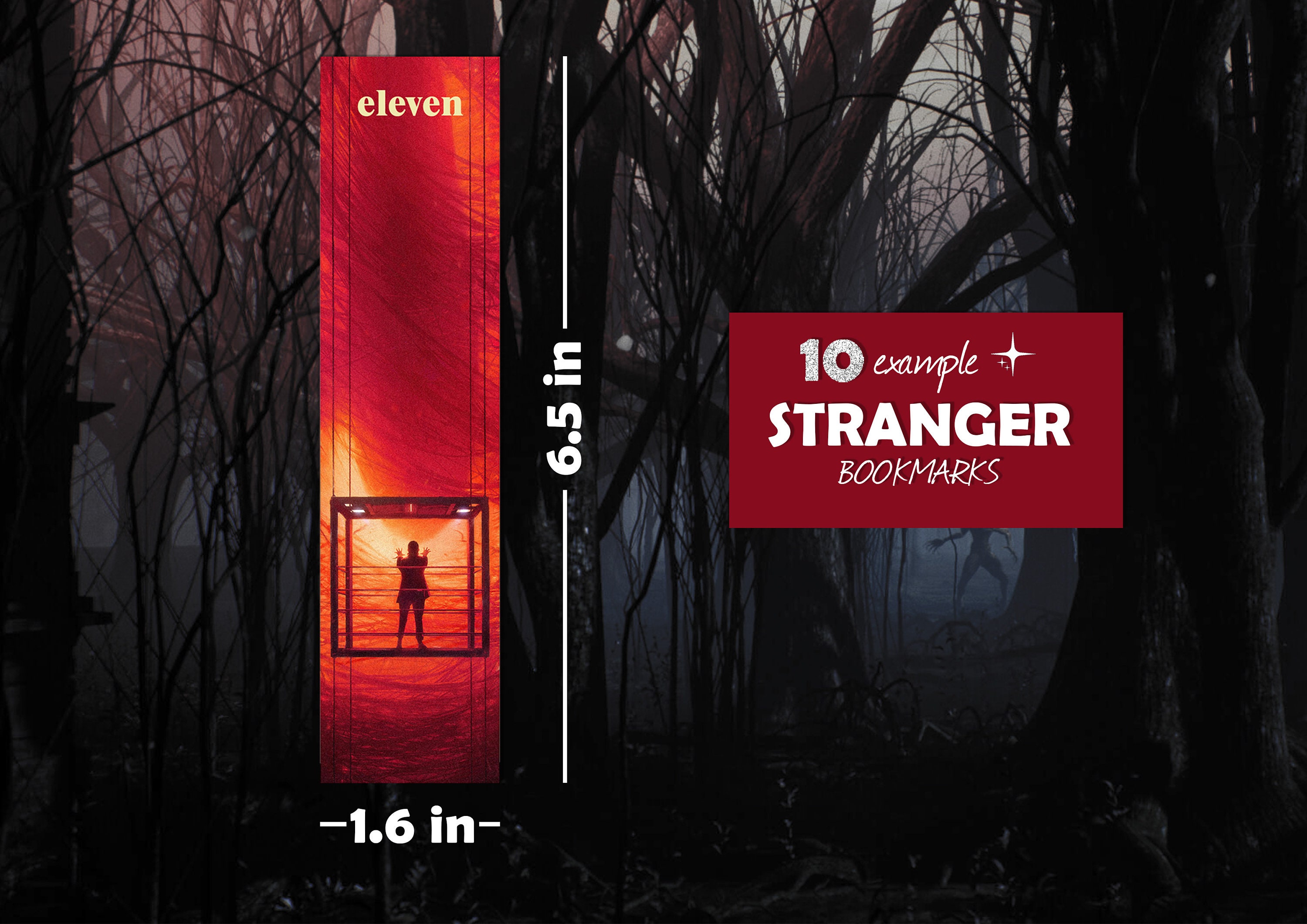 Stranger Things Bookmark, Eleven, Eddie, Mike, Will, Demogorgon, Max ...