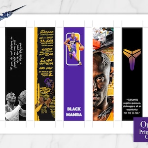 Black Mamba Mentality Bookmarks, Kobe Bryant, Basketball, NBA, Lakers ...