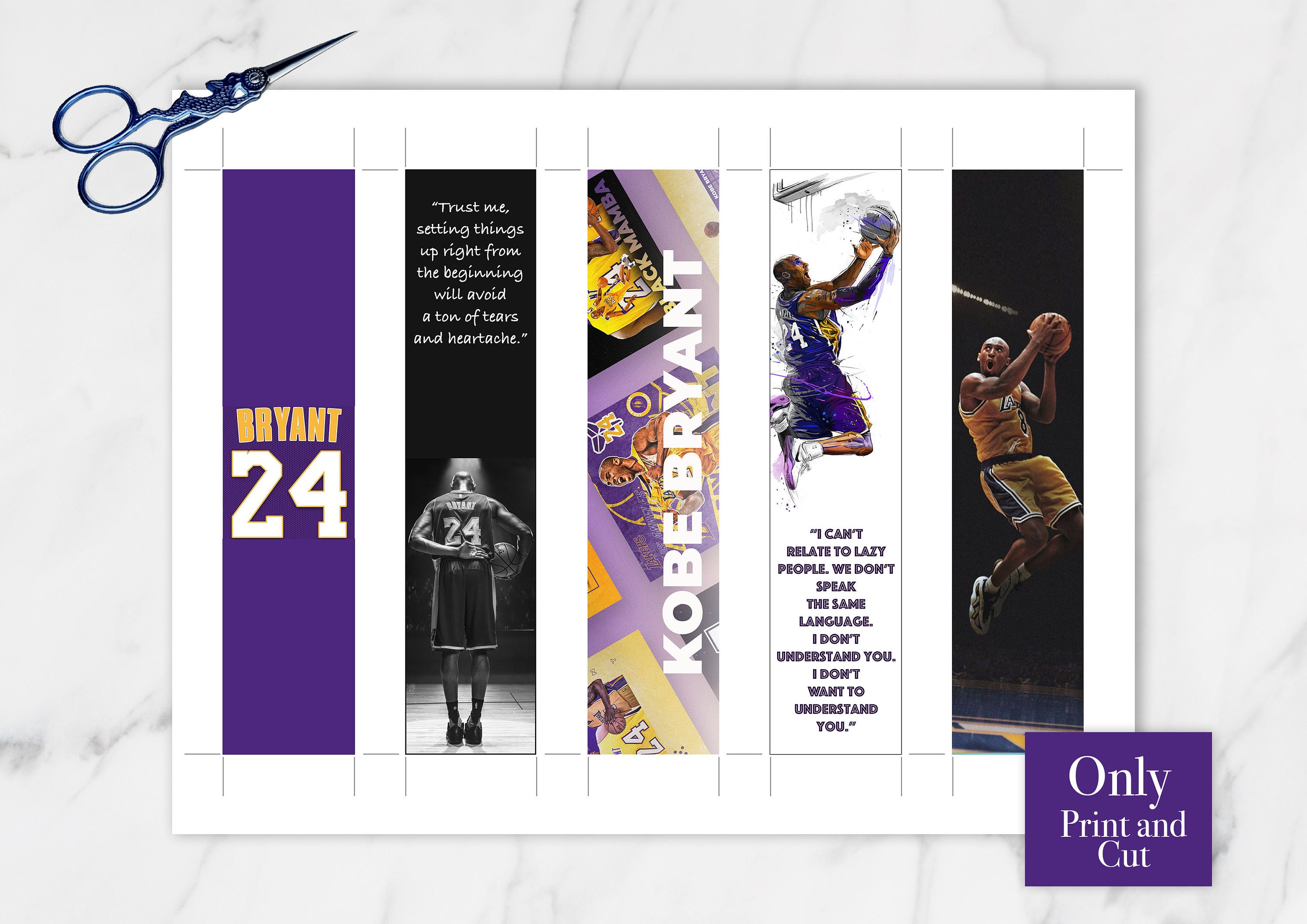 Black Mamba Bookmark , Mamba Mentality, Printable Bookmarks Template ...