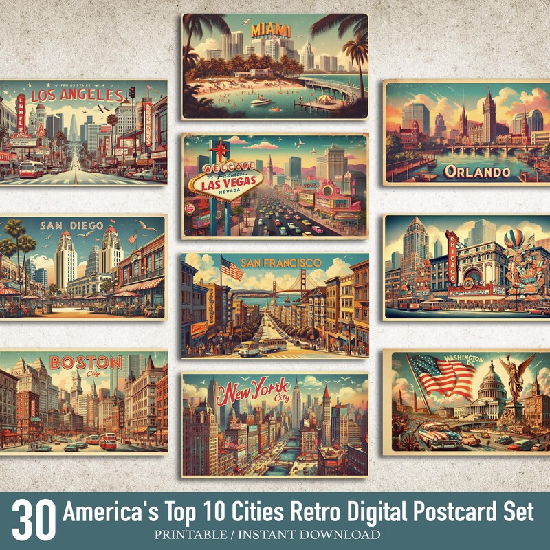 American City Postcards - Etsy