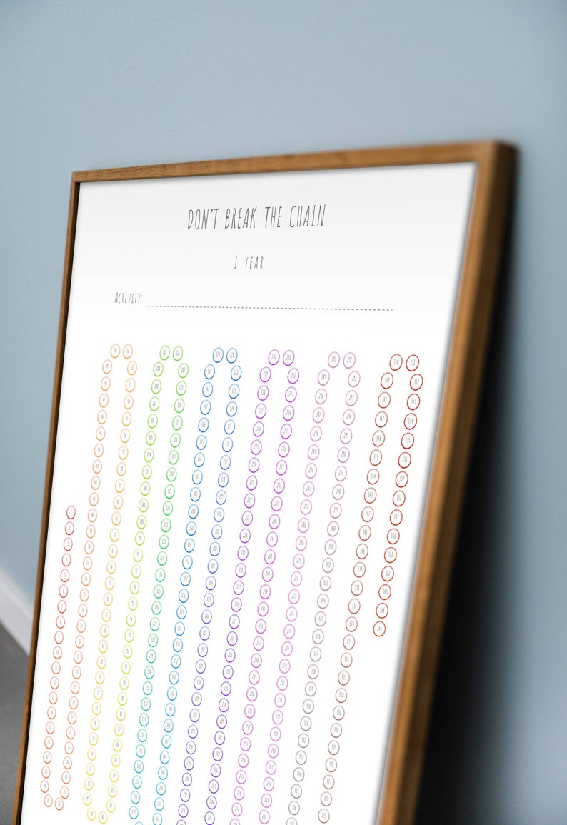 1 Year 'don't Break the Chain' Challenge - Etsy