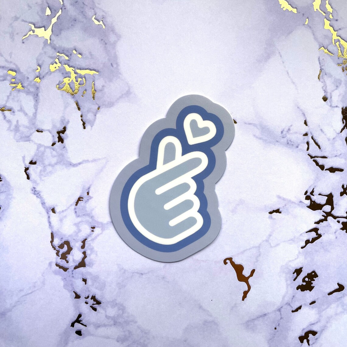 BTS Finger Heart Sticker Korean Finger Heart Sticker - Etsy