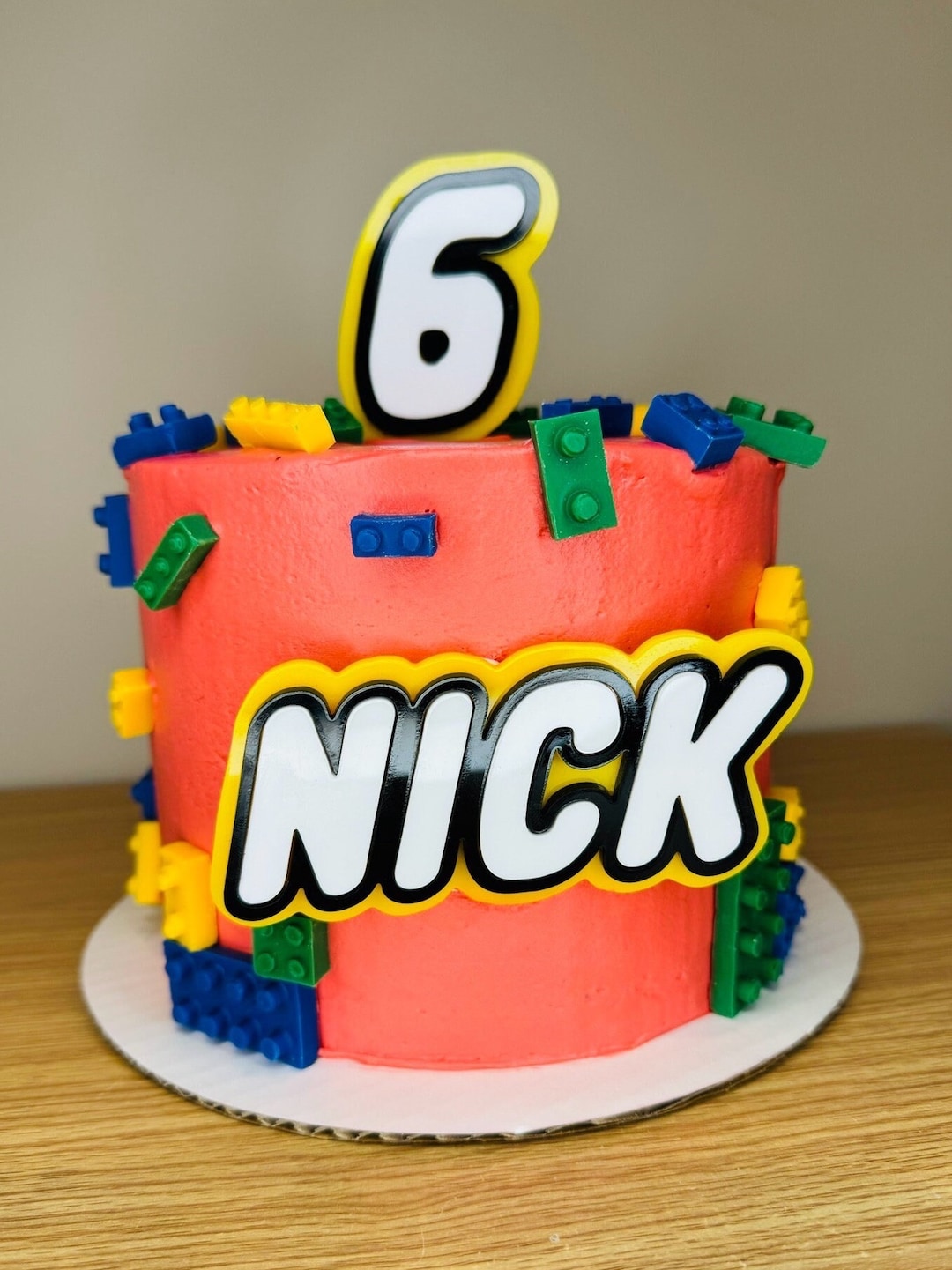 Lego Personalized Birthday Name and Age Acrylic Cake Topper or Charm ...