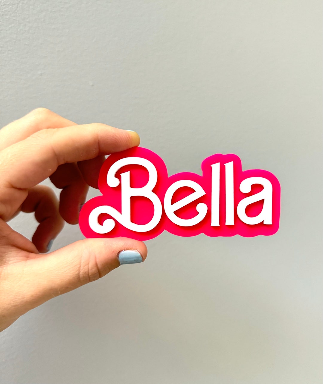 Barbie Personalized Birthday Name and Age Acrylic Cake Topper or Charm ...