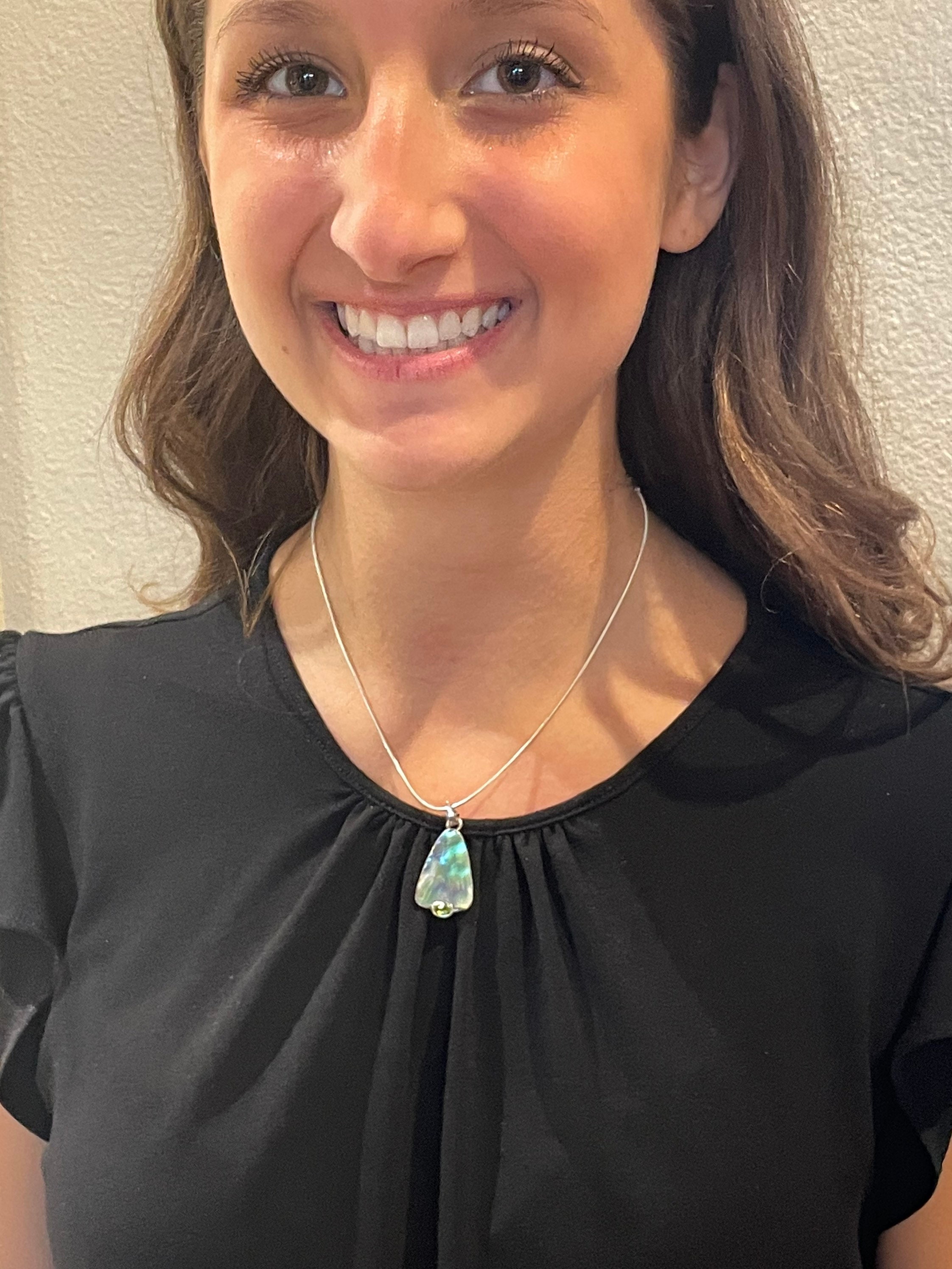 Marta Howell Peridot and Paua Abalone Haliotis Iris Shell Pendant - Etsy