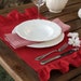 Red Gingham Placemat With Ruffled in Various Colour, Water Proof ...