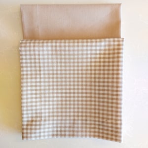Beige Gingham Linen Napkins, Dining Table Decor, Farmhouse Decor, Water ...