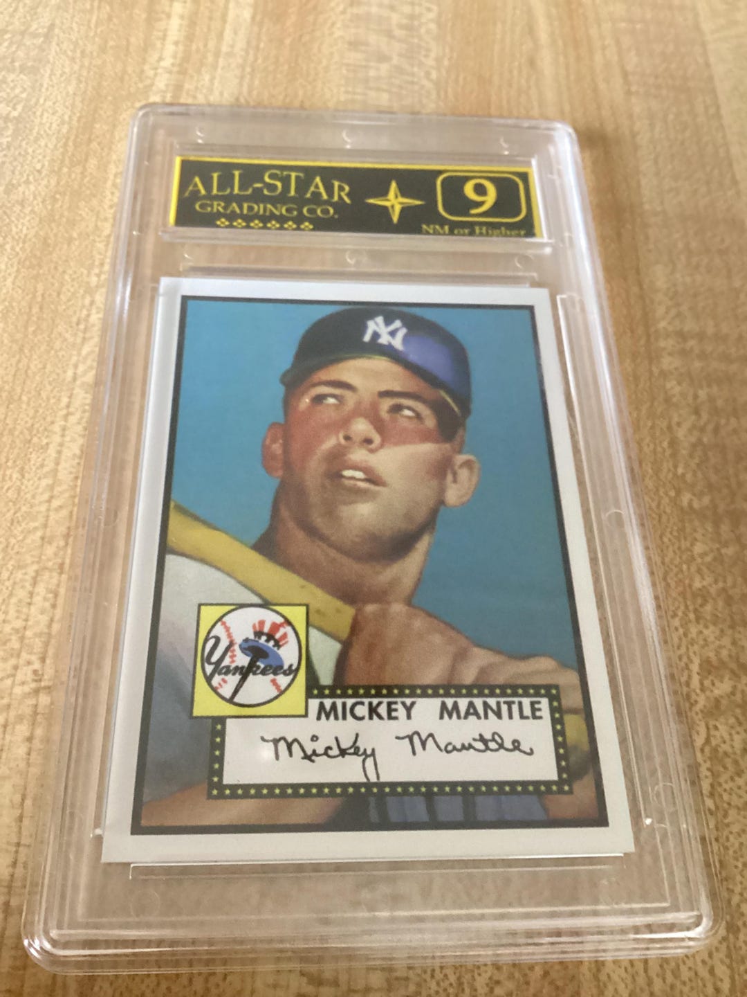 Topps Reprint #311 Mickey Mantle Graded Near Mint. - Etsy