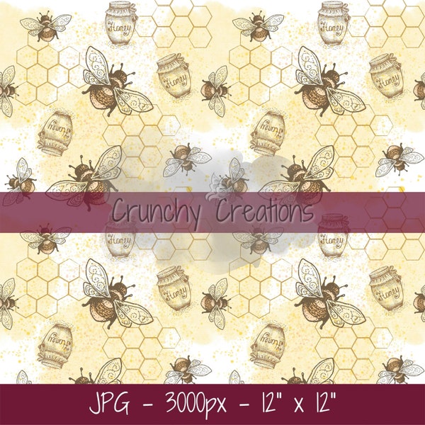 Honey Bees Wallpaper - Etsy