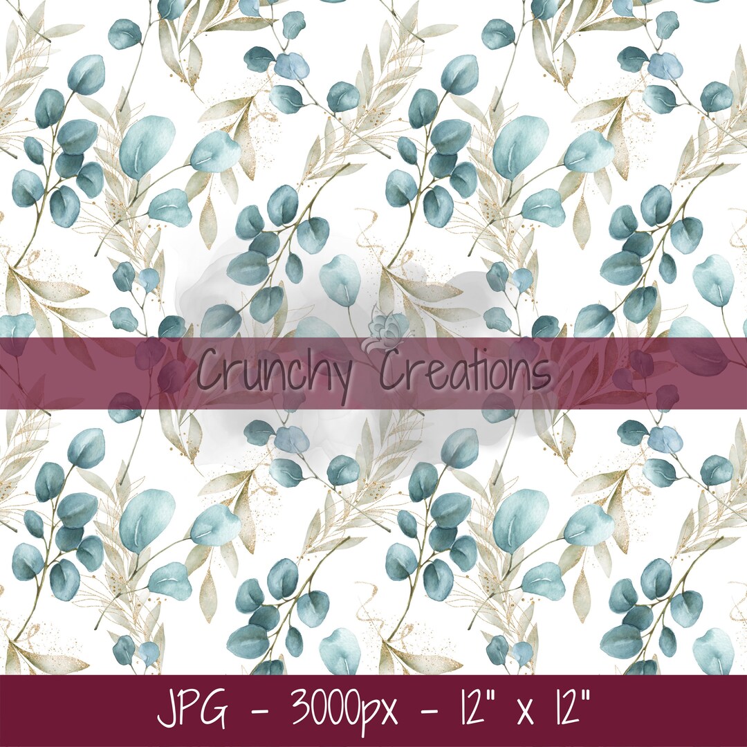 Simple Botanical Art, Seamless Pattern for Fabric, JPG Digital Download ...