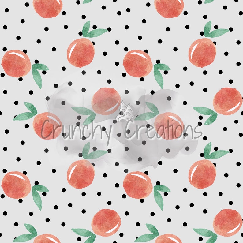Peach Seamless File, Seamless Pattern for Fabric, Polka Dots Digital ...