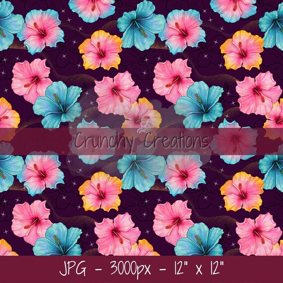 Tropical Floral Seamless Pattern Seamless Files for Fabric - Etsy