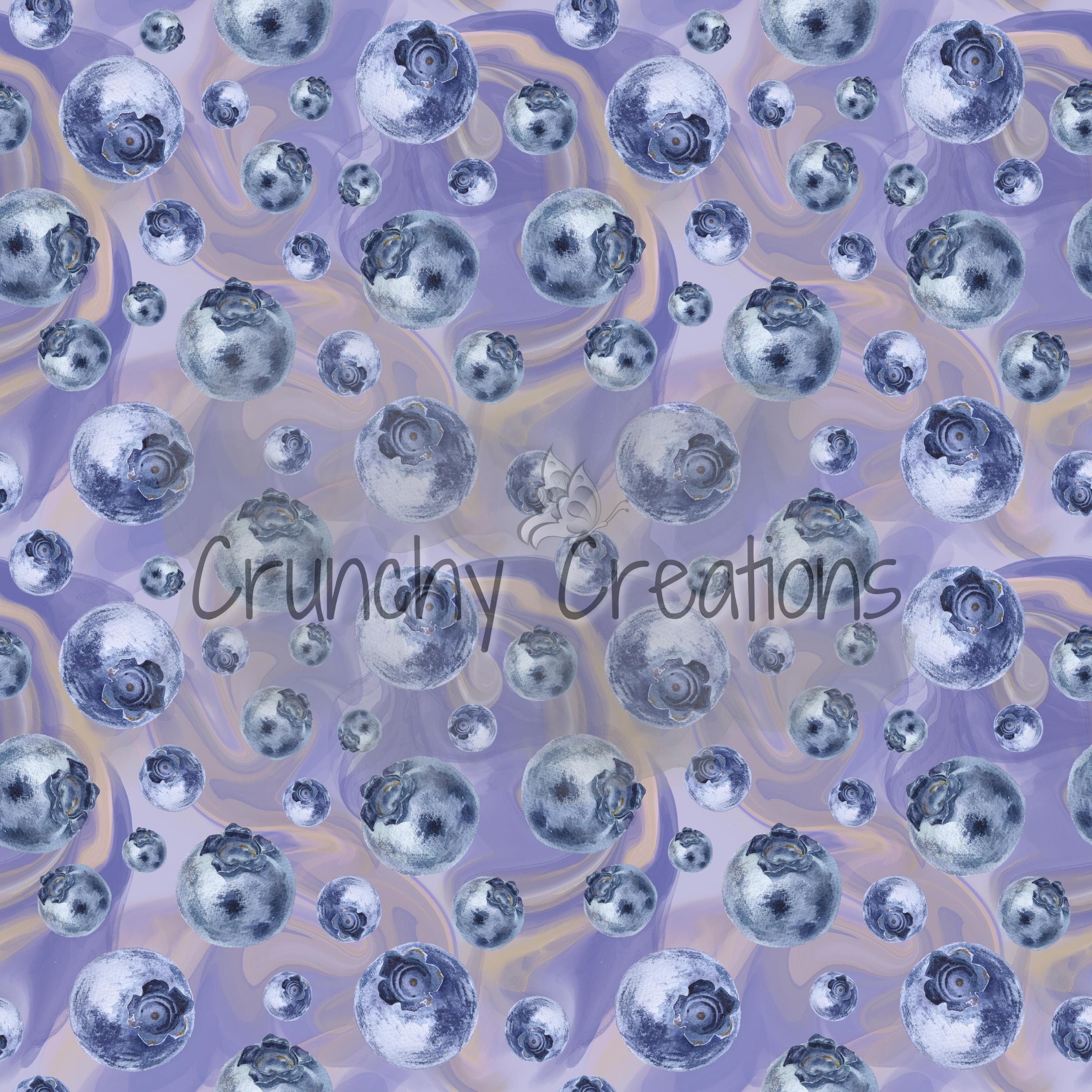 Blueberry Digital Paper, Seamless Files for Fabric, Fruit Pattern ...