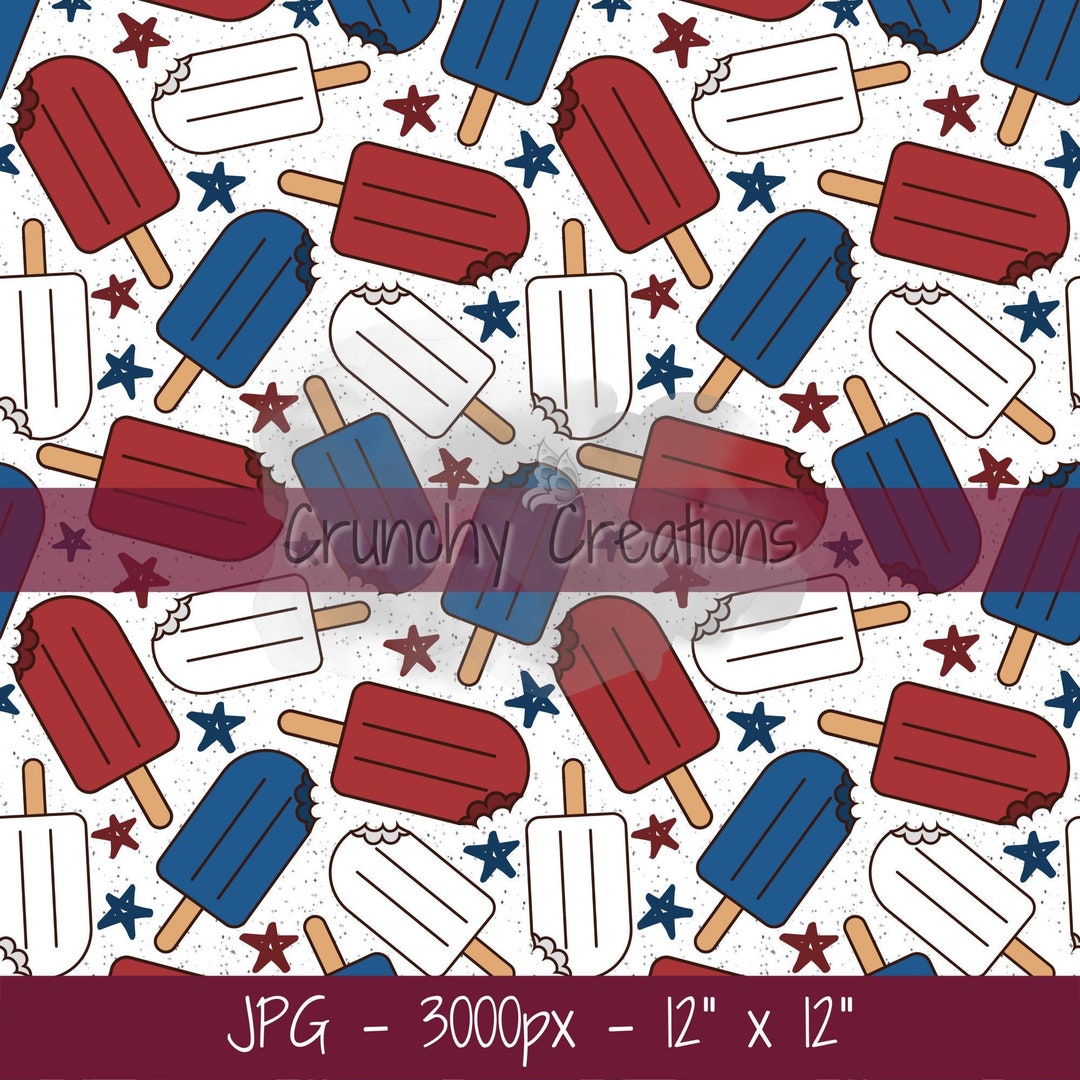 Red White and Blue Seamless File, Seamless Pattern for Fabric, 4th of ...