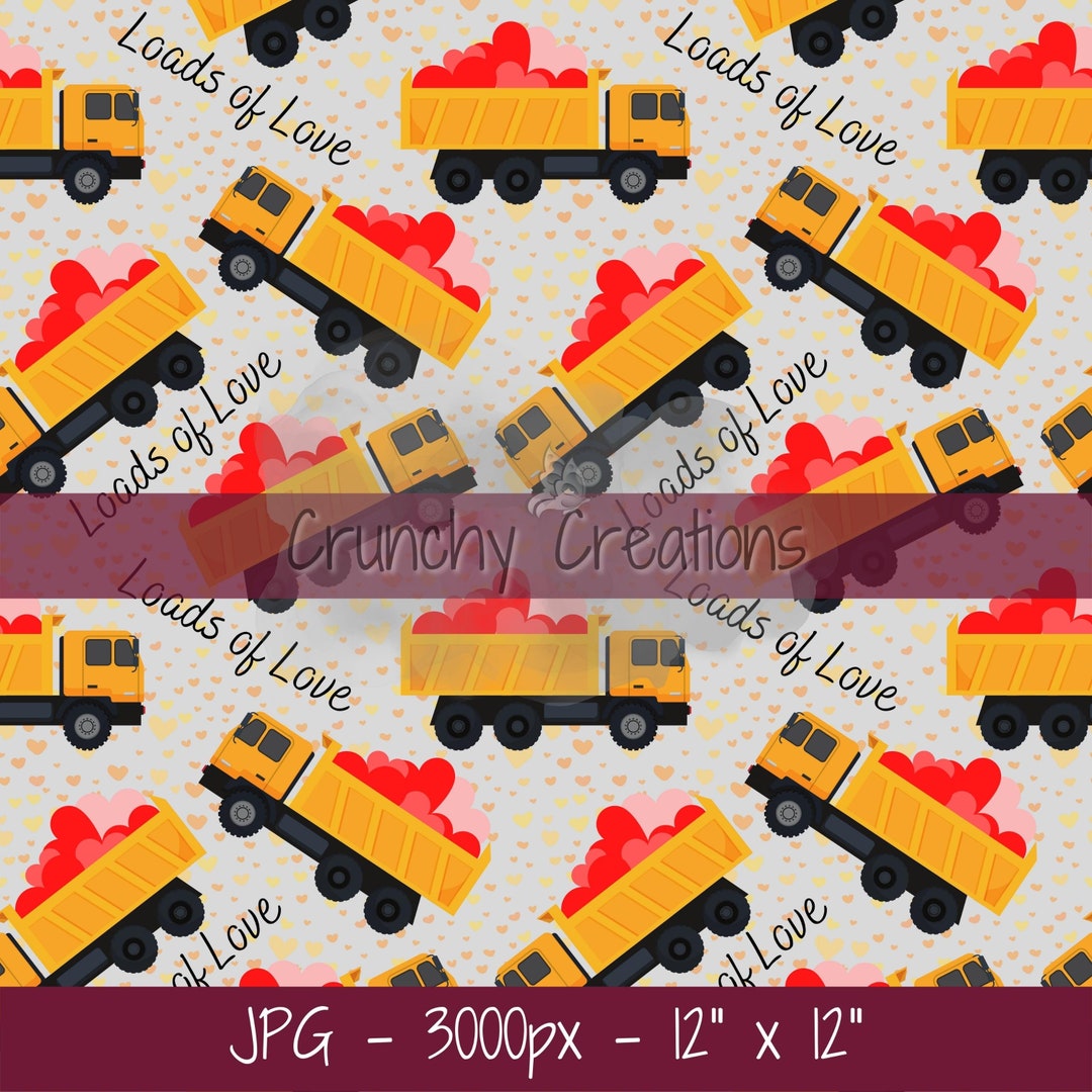 Loads of Love Digital Paper, Seamless Files for Fabric, Valentine's Day ...