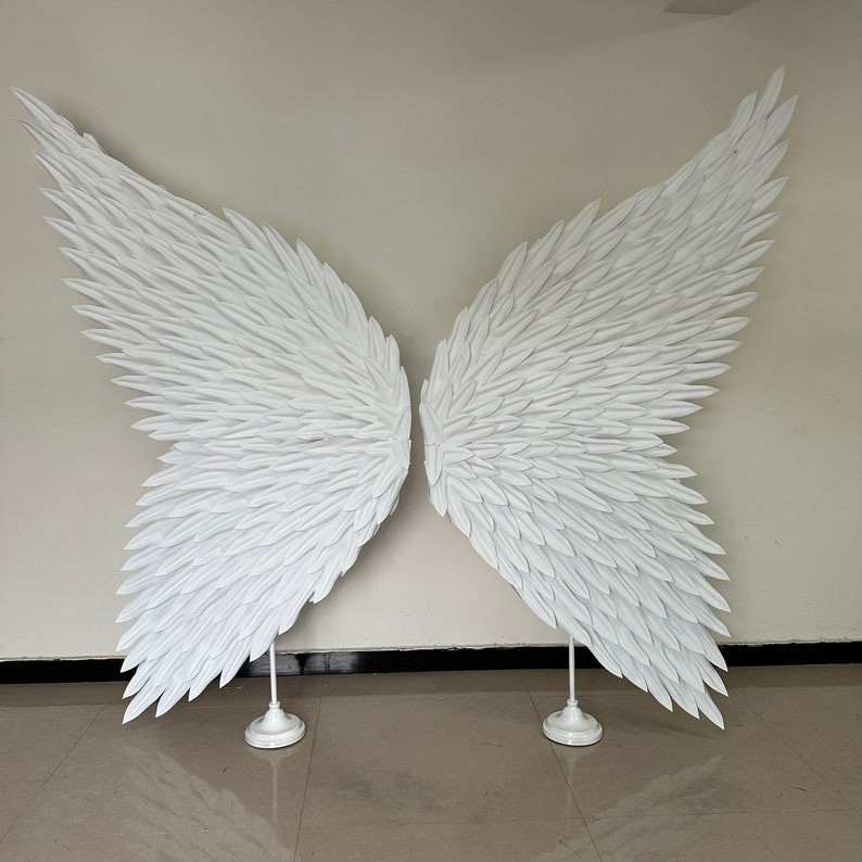 White Angel Wings Decoration for Restaurant Cafe Bar Studio Events ...