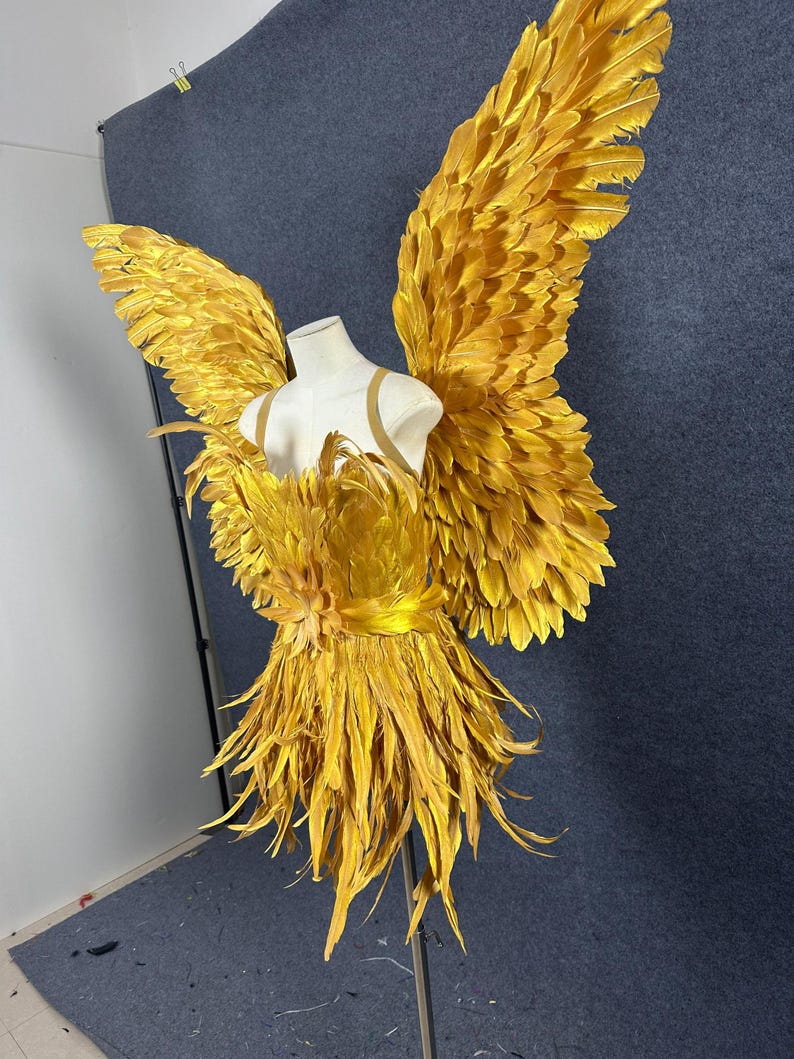 Golden Angel Wings Costume for Photography Photoshoot Cosplay Model ...