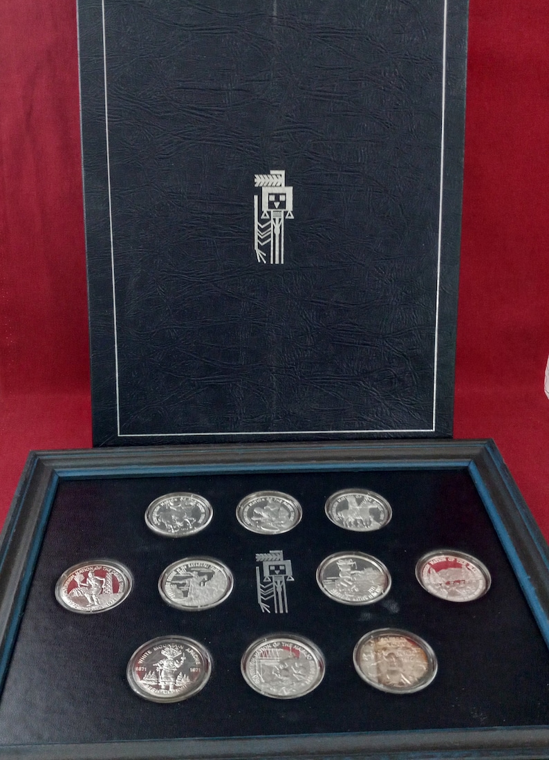 Franklin Mint Official Coin-medals of Indian Tribal Nations .999 Silver ...