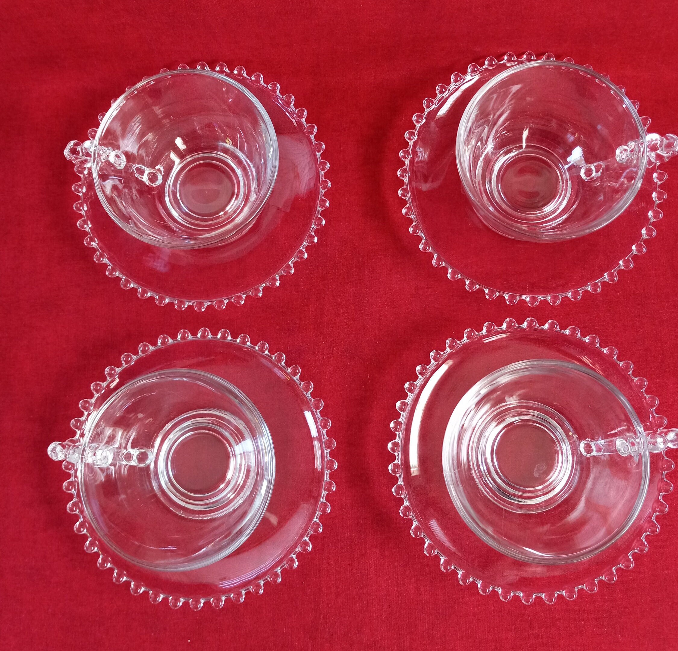 Vintage Imperial Glass Candlewick Tea Cup and Saucer (10) - Etsy