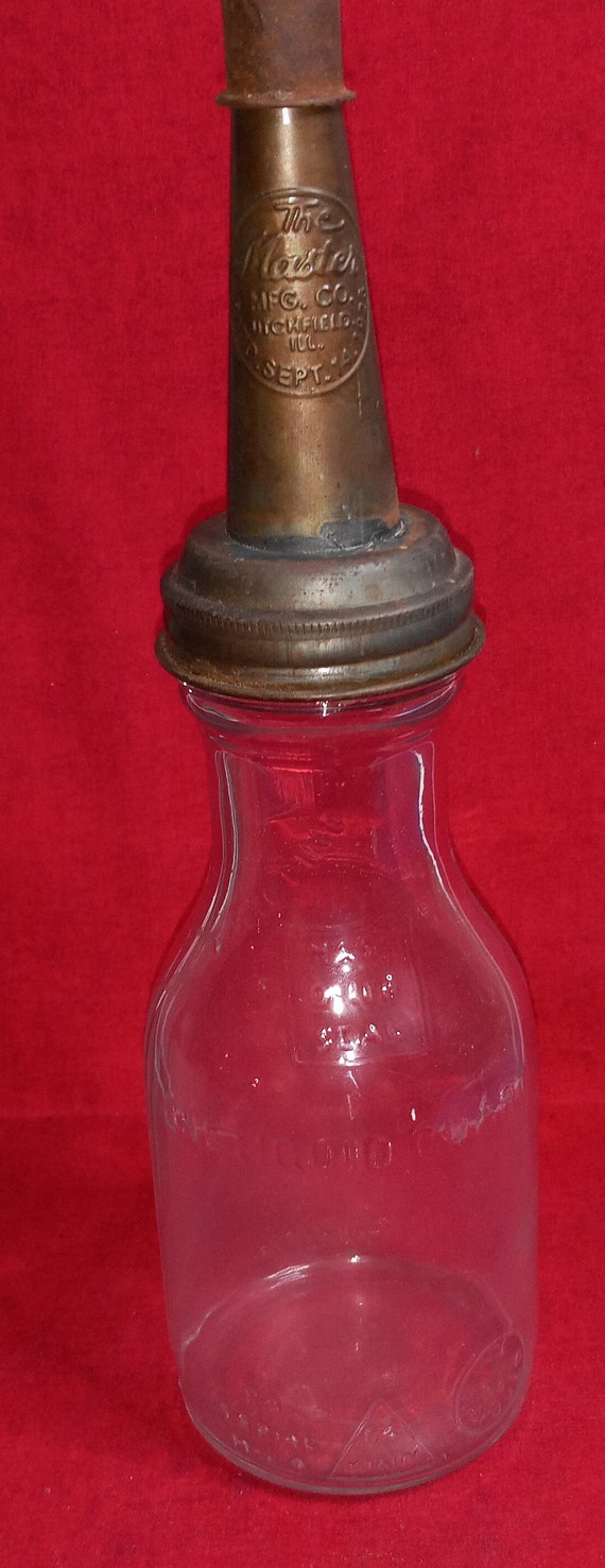 Glass Motor Oil Bottle