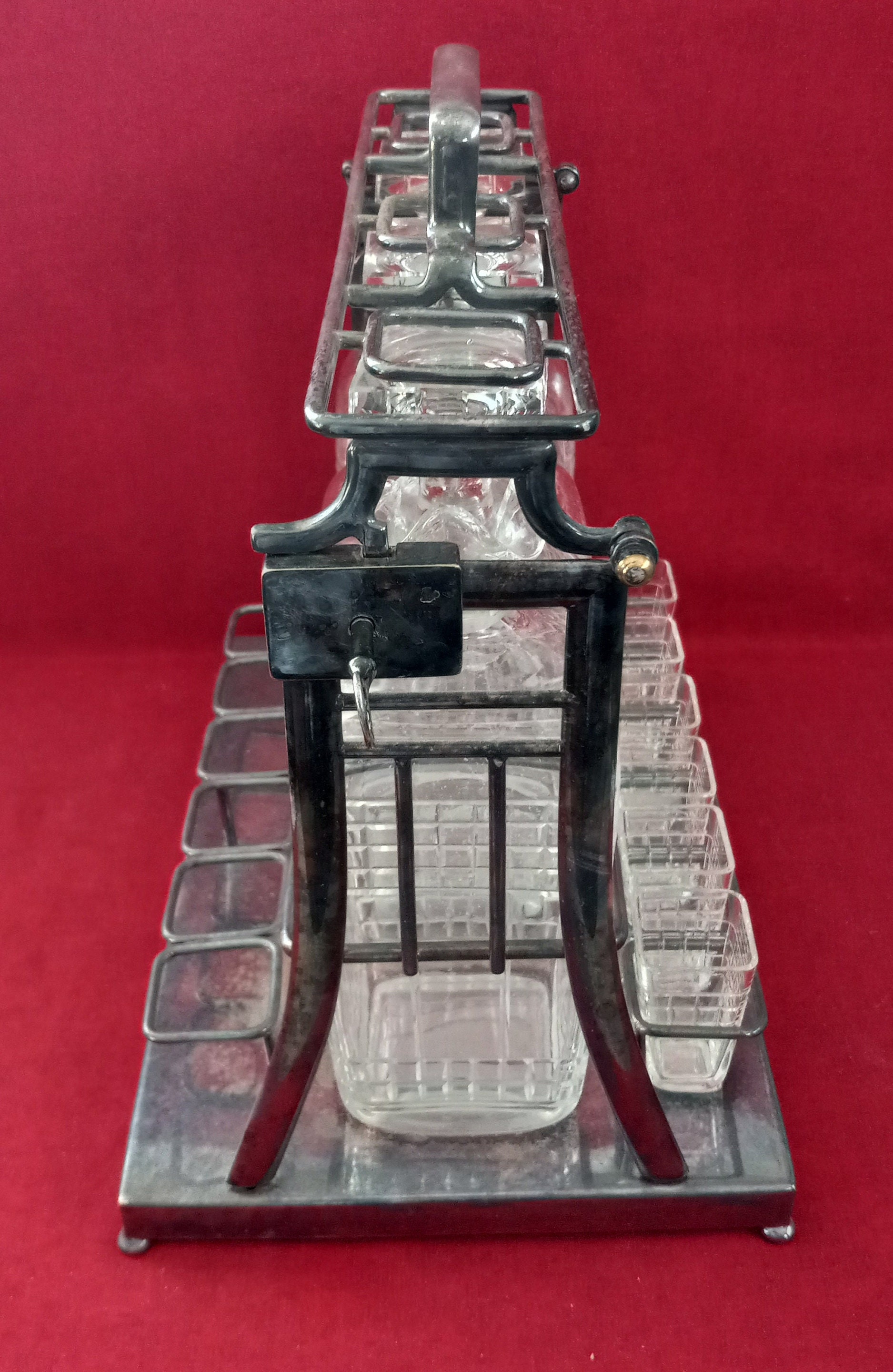 Vintage Silver Plate Portable Tantalus With Key Lock Key Included - Etsy