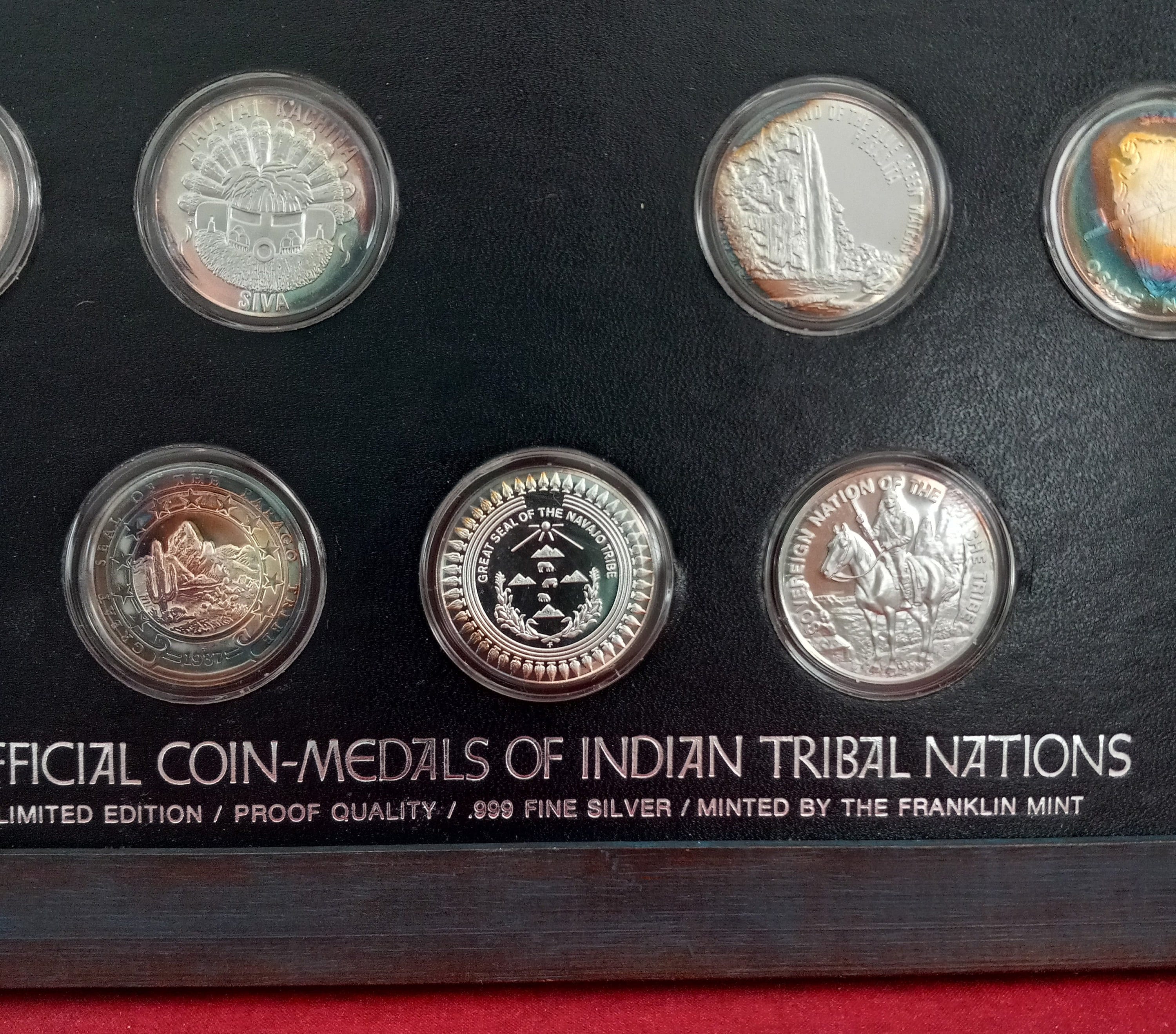 Franklin Mint Official Coin-medals of Indian Tribal Nations .999 Silver ...