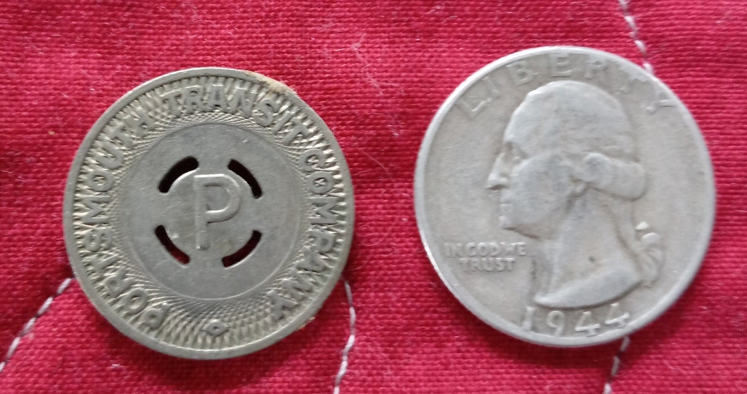 Vintage Portsmouth Transit Company Token (steel) for One Fare on ...