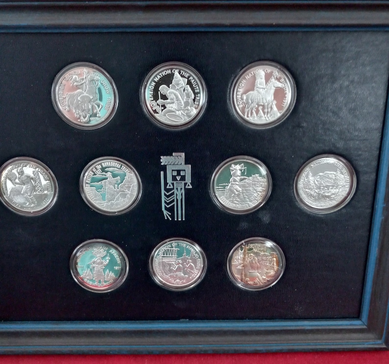 Franklin Mint Official Coin-medals of Indian Tribal Nations .999 Silver ...