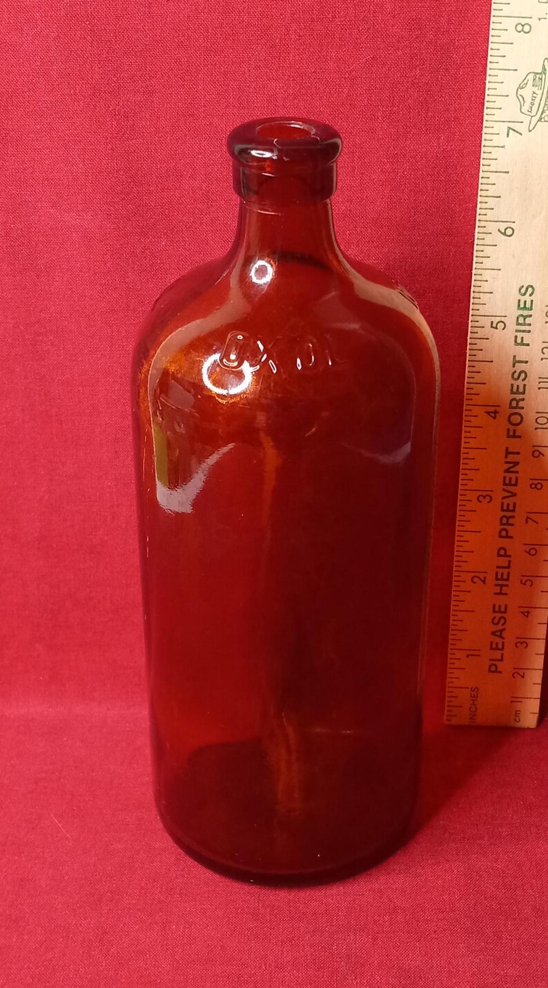 Vintage Brown Oxol Bottle 8" Tall(#ap28) - Etsy