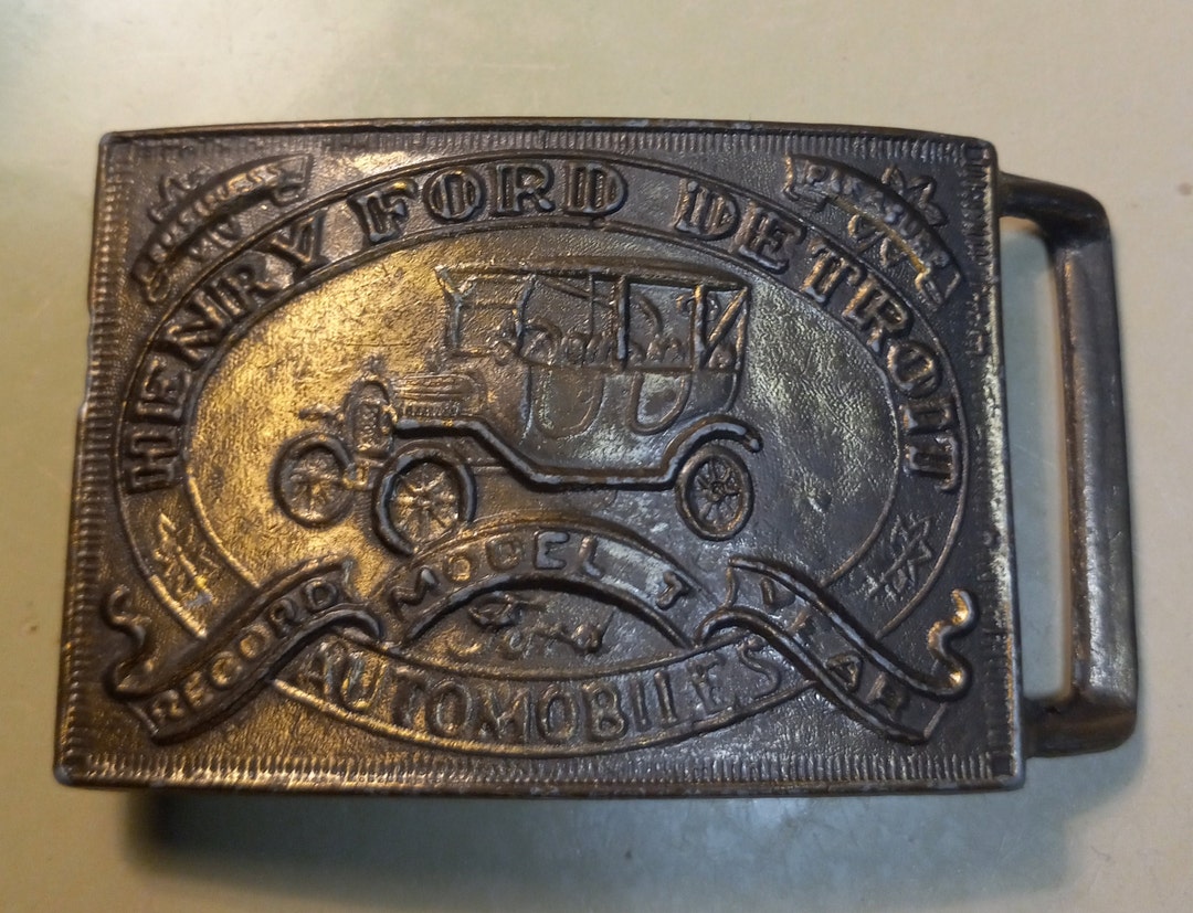Vintage Henry Ford Detroit Model T Belt Buckle Metal - Etsy