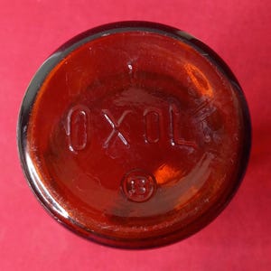 Vintage Brown Oxol Bottle 8" Tall(#ap28) - Etsy