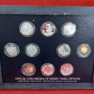 Franklin Mint Official Coin-medals of Indian Tribal Nations .999 Silver ...