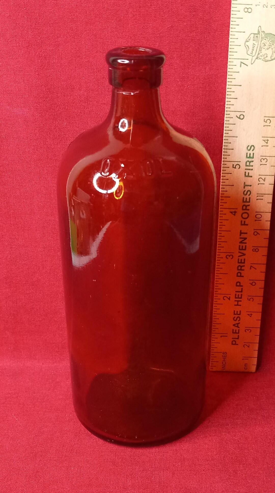 Vintage Brown Oxol Bottle 8" Tall(#ap28) - Etsy