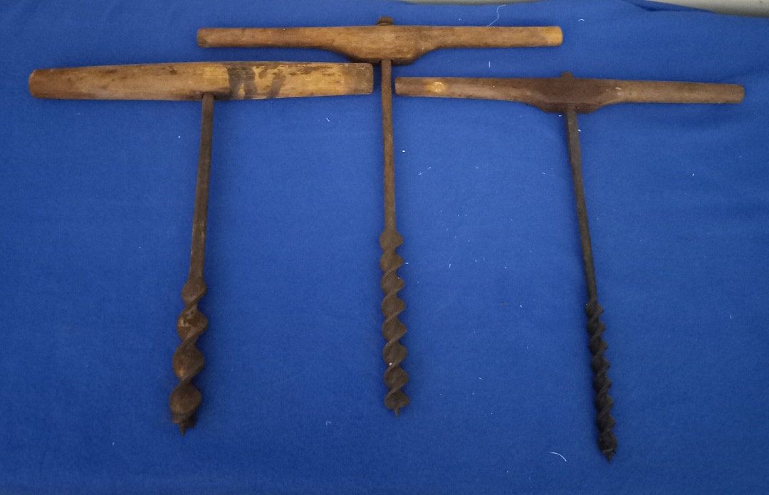 Vintage T Handle Barn Beam Drills 3 Different Sizes - Etsy