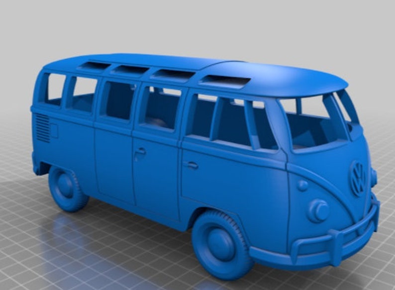 3D Projects Volkswagen Bus 1970s STL File | Etsy India