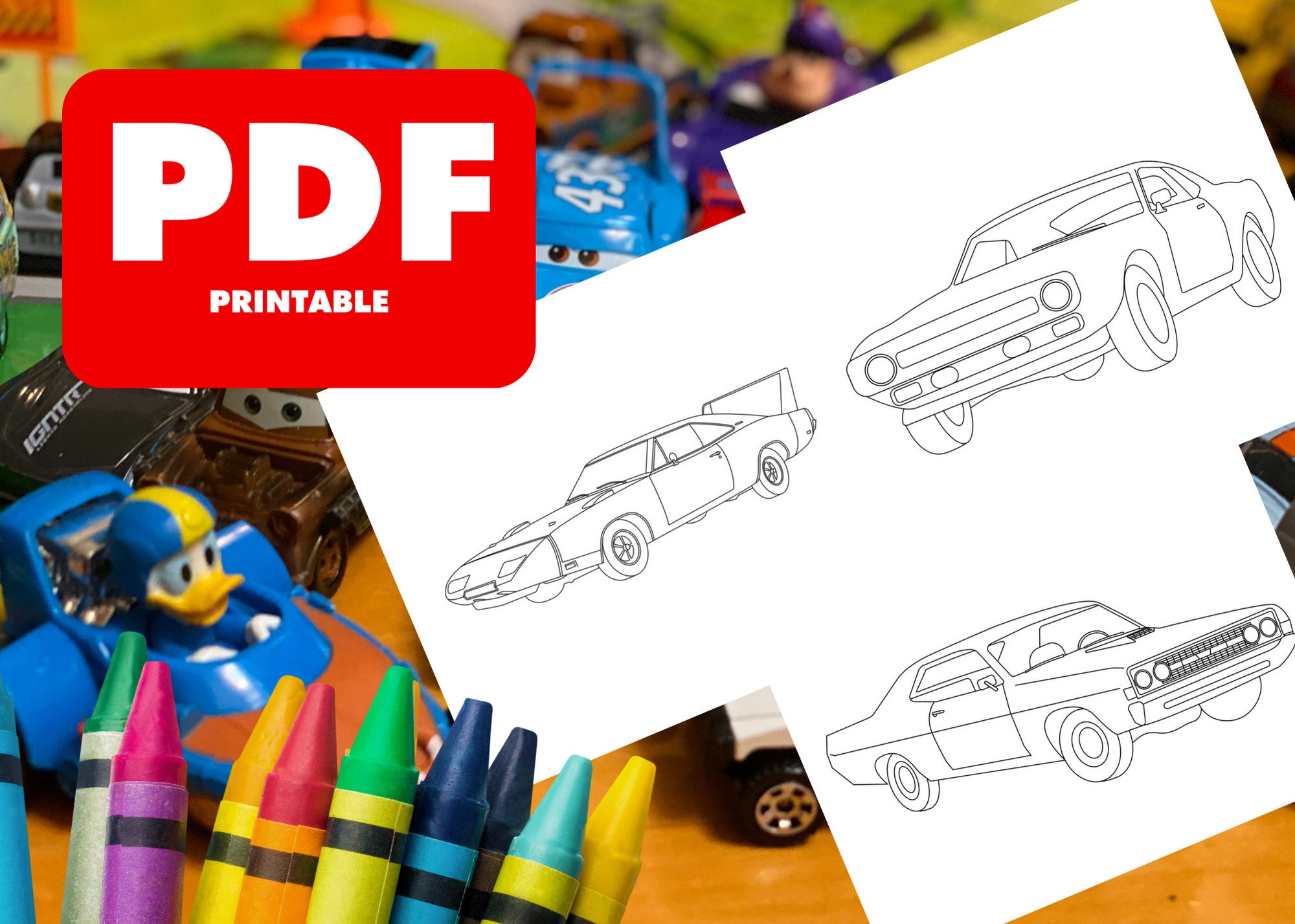 Hot Rod Coloring Page Collection 3 Page PDF Download - Etsy