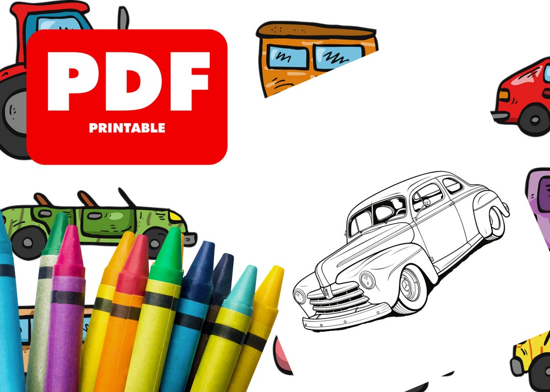 Hot Rod Printable Coloring Pages Wheelie Wonders Adventures - Etsy