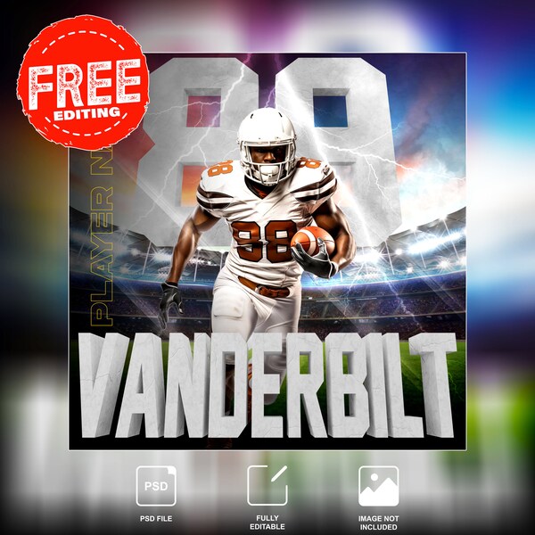 Canva 3d Football Template - Etsy