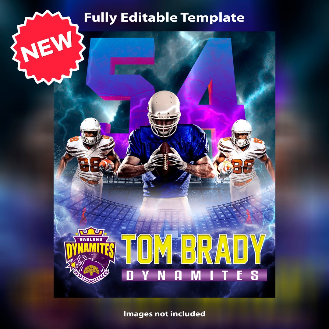 Custom Football Posters, Senior Night, Editable Football Poster ...