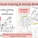 Printable Horse Coloring&activity Book for Kids, Horse Camp Activity ...