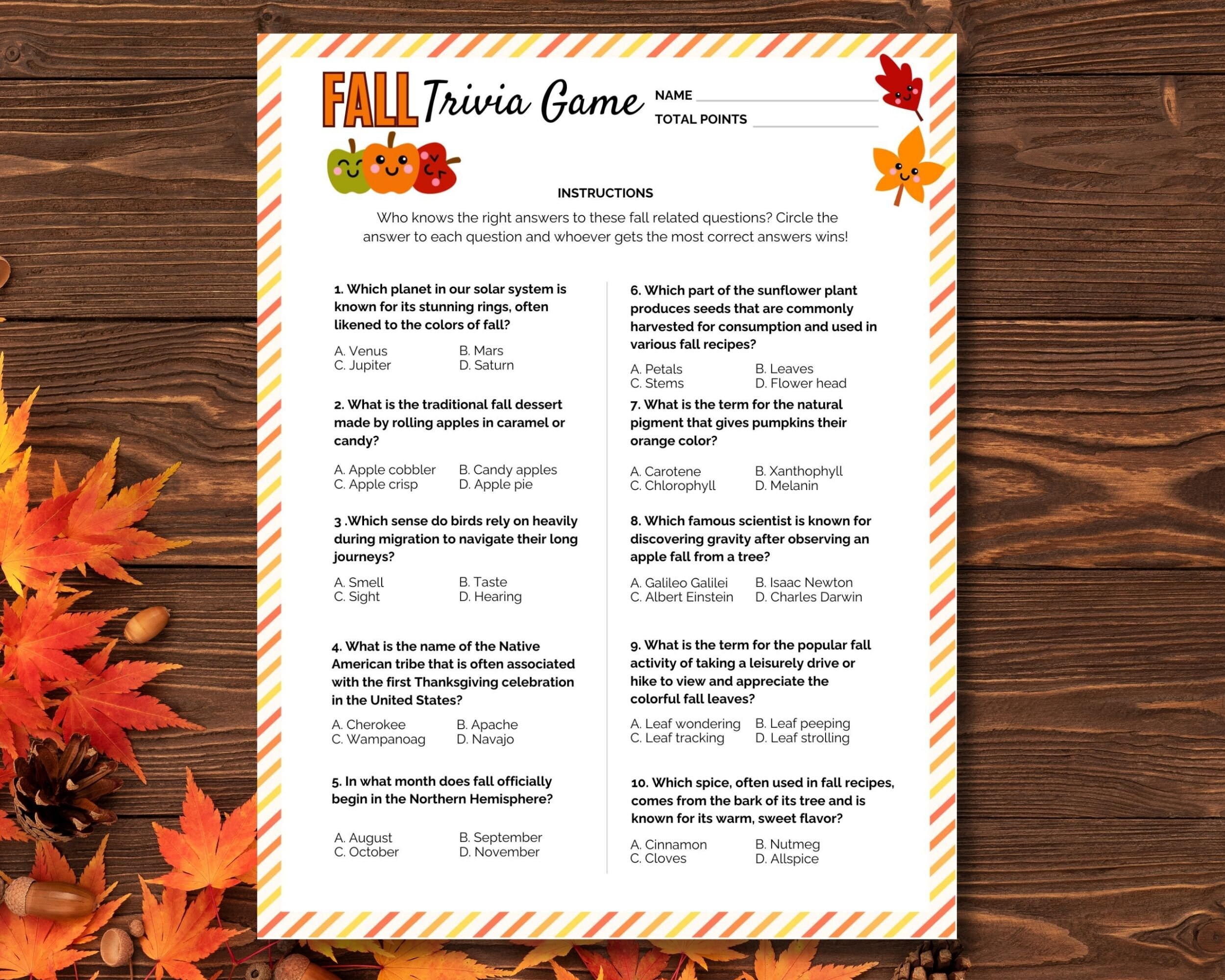 Printable Fall Trivia Game, Fall Emoji Game, Tic Tac Toe, Autumn ...