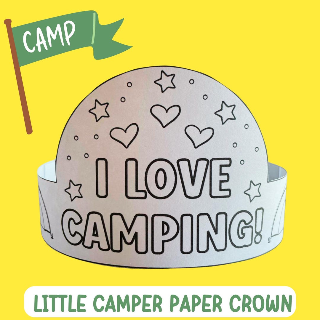 Camping Crafts for Kids Camp Paper Crown Craft Activity, Printable I ...