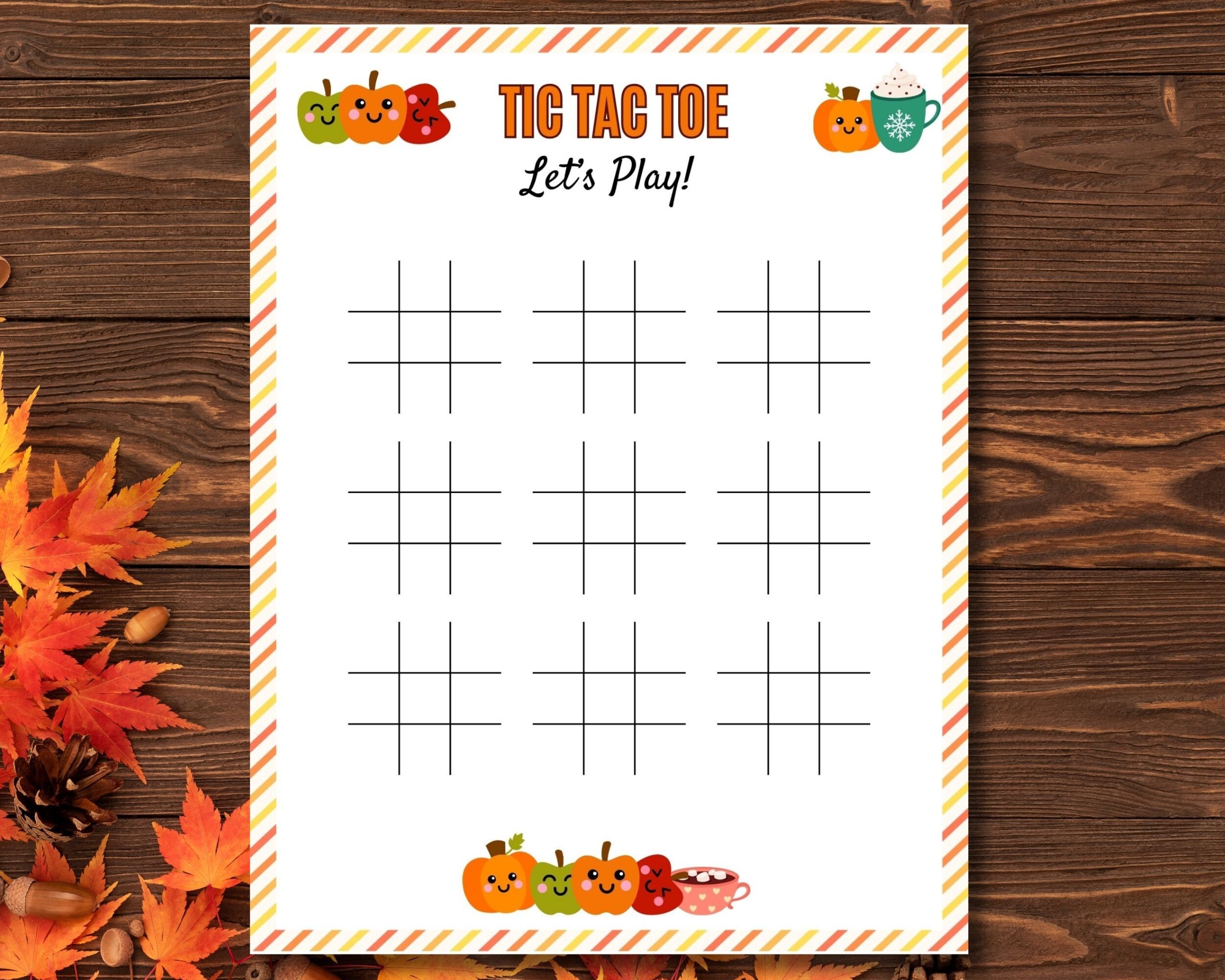 Printable Fall Trivia Game, Fall Emoji Game, Tic Tac Toe, Autumn ...