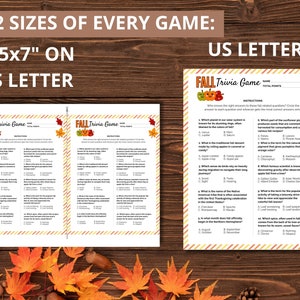 Printable Fall Trivia Game, Fall Emoji Game, Tic Tac Toe, Autumn ...