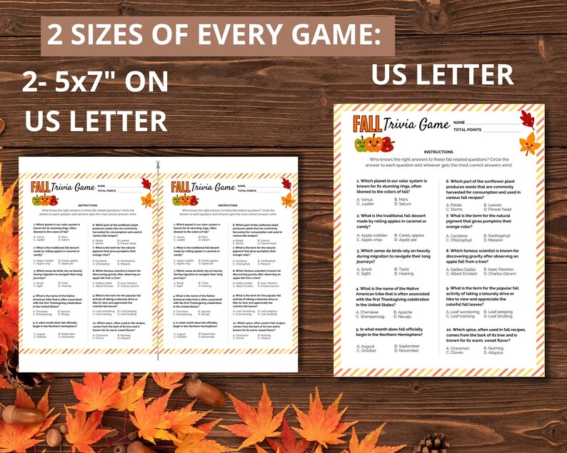 Printable Fall Trivia Game, Fall Emoji Game, Tic Tac Toe, Autumn ...