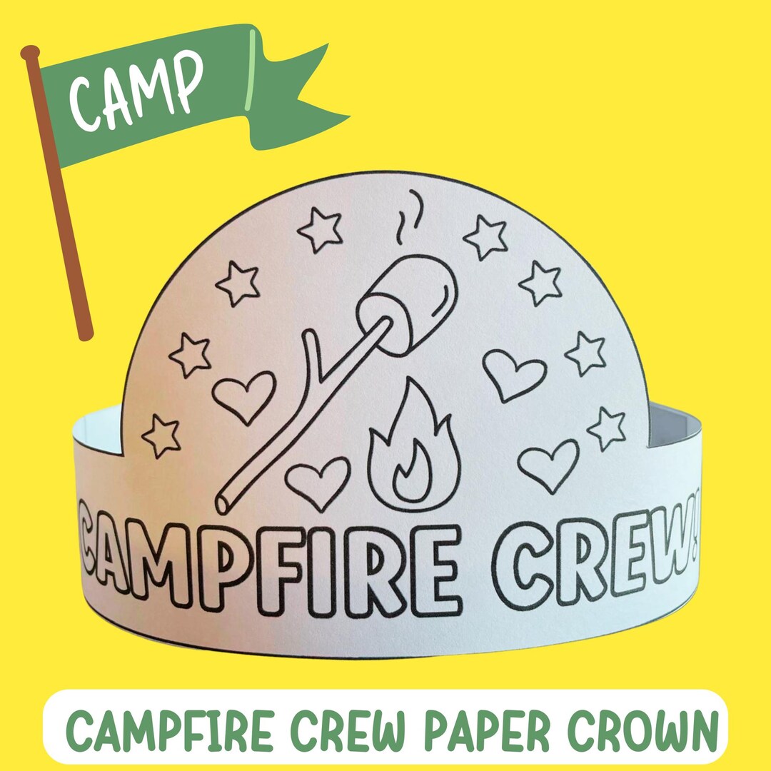 Camping Crafts for Kids Camping Paper Crown Craft Activity, Printable ...