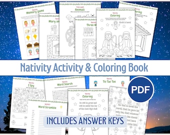 Nativity Christmas Activity Pages | Christian Christmas Activites ...