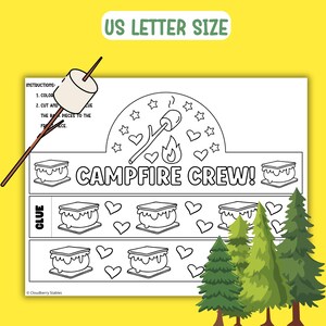 Camping Crafts for Kids Camping Paper Crown Craft Activity, Printable ...
